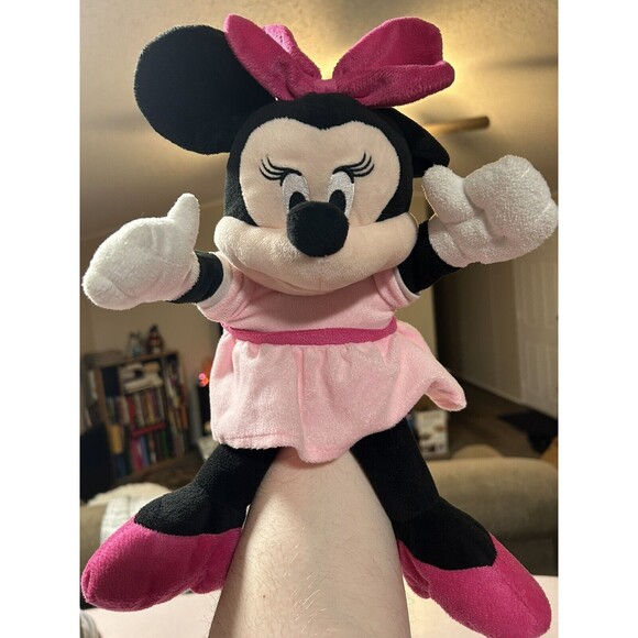 Disney | Toys | Disney Baby Minnie Mouse Hand Puppet Plush Toy Pink ...